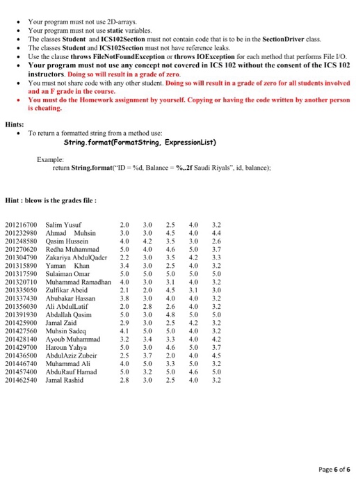 Solved Consider a Student class that has: private instance | Chegg.com