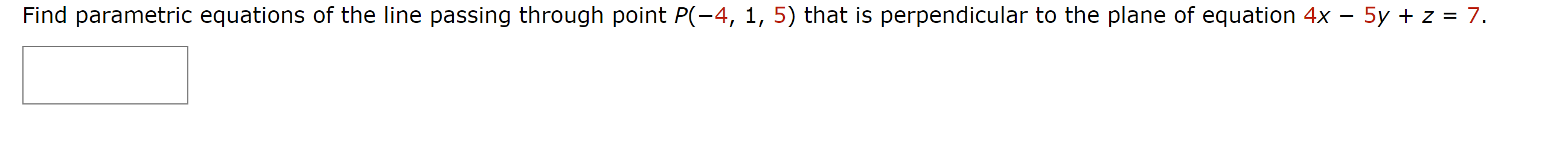 Solved Find parametric equations of the line passing through | Chegg.com