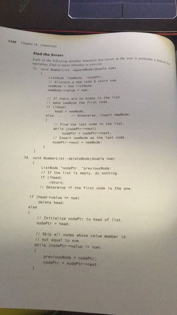 Solved Find the errors Each of the following member | Chegg.com