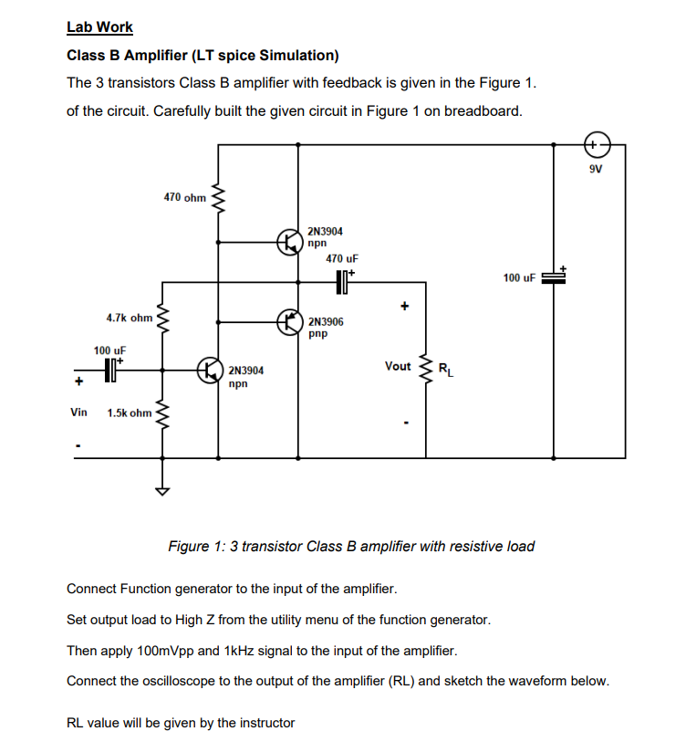 Solved RL value = 100 ohm Please use LT spice | Chegg.com