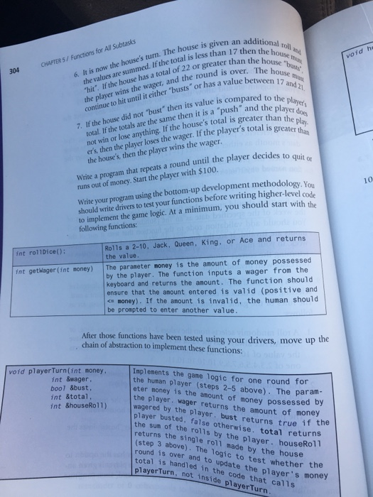 Solved 9. Write a program that plays a simplified dice | Chegg.com