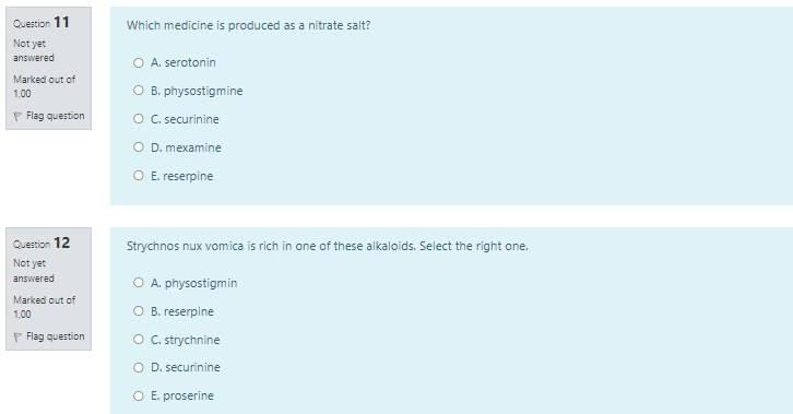 Solved Question 11 Which medicine is produced as a nitrate | Chegg.com