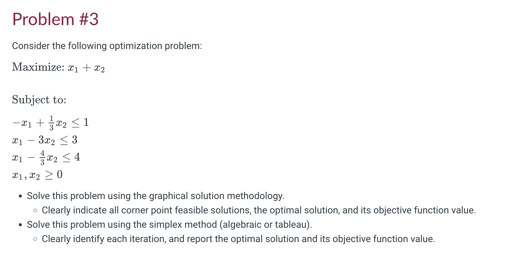 Solved Solve this problem using the simplex method. Clearly | Chegg.com