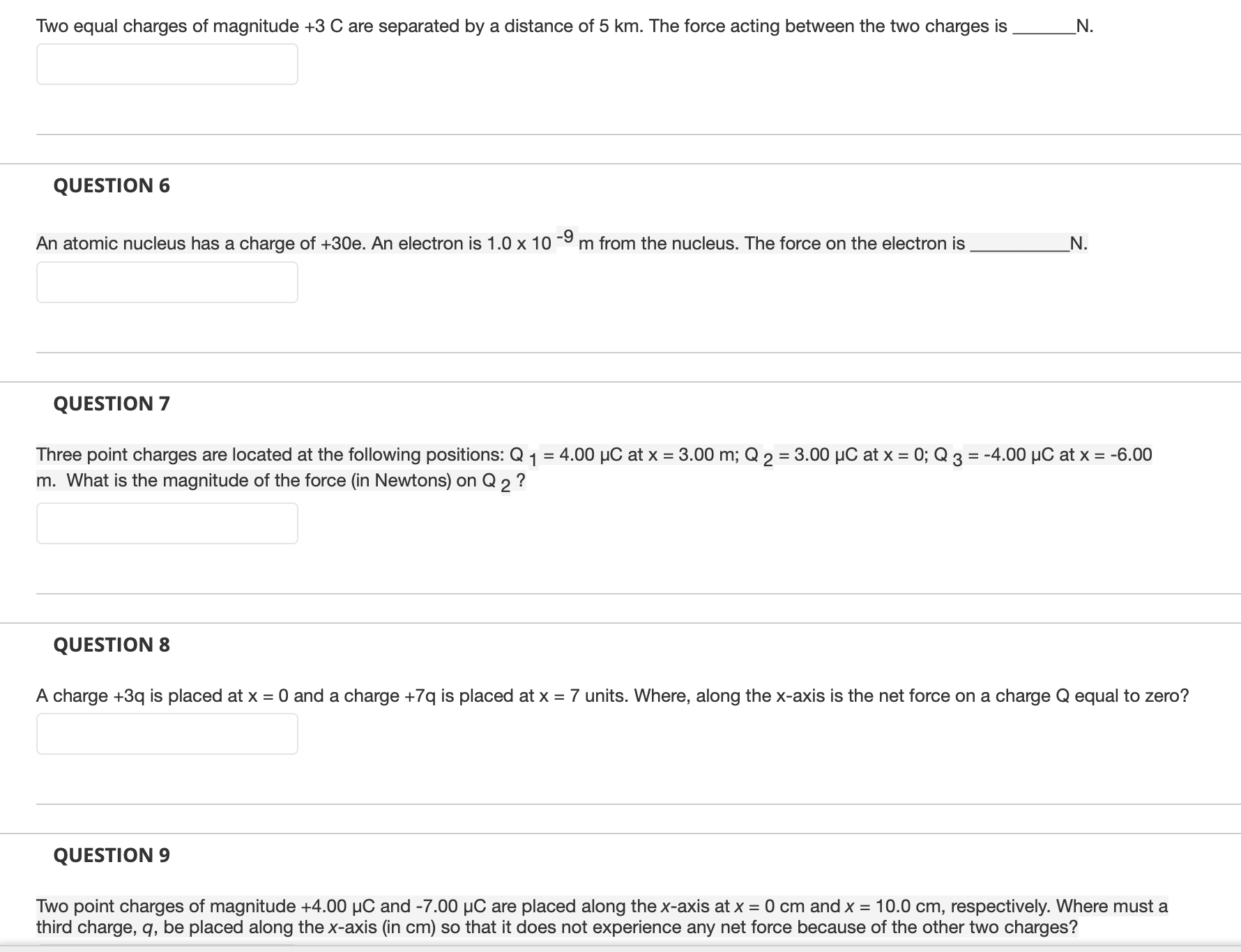 Solved Two charges are separated by a distance d and exert | Chegg.com