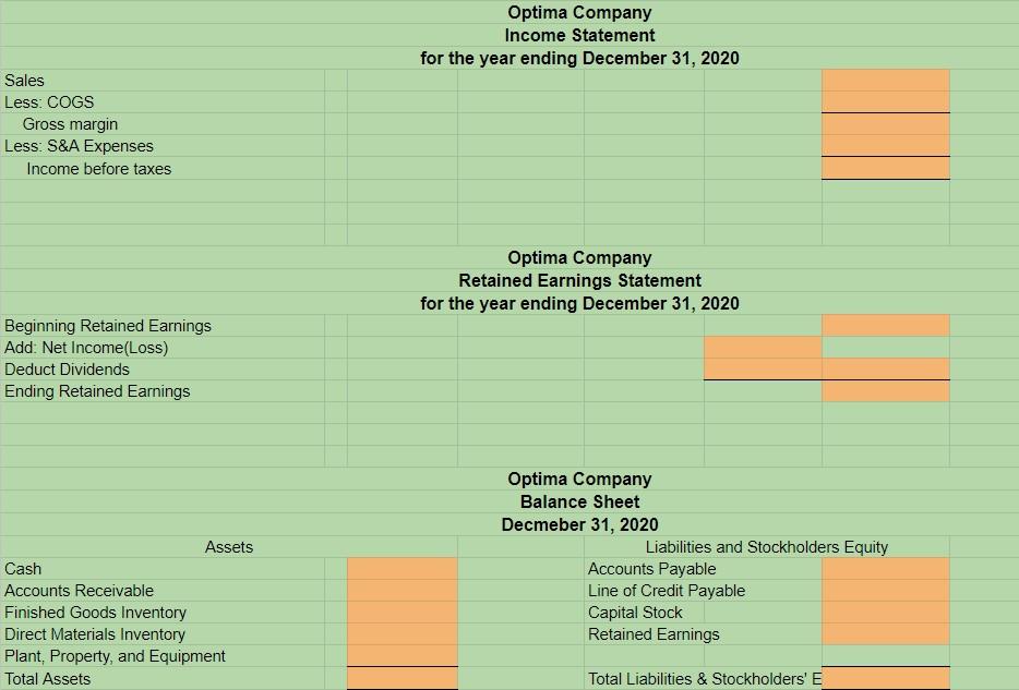 Use The Following Data To Complete The Orange Table 