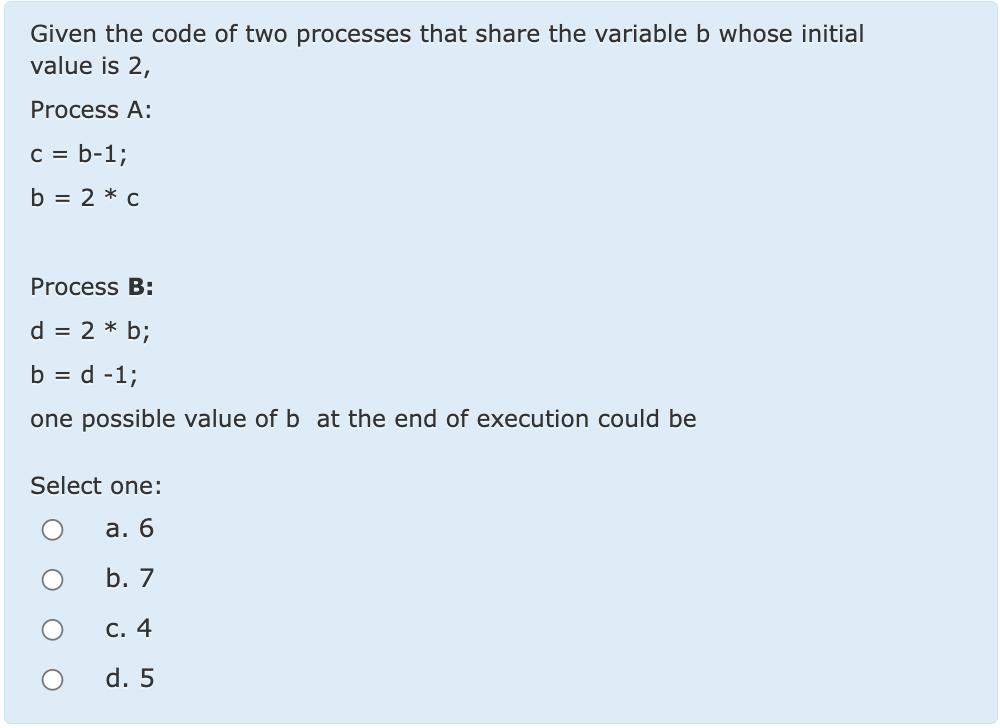 Solved Given the code of two processes that share the | Chegg.com