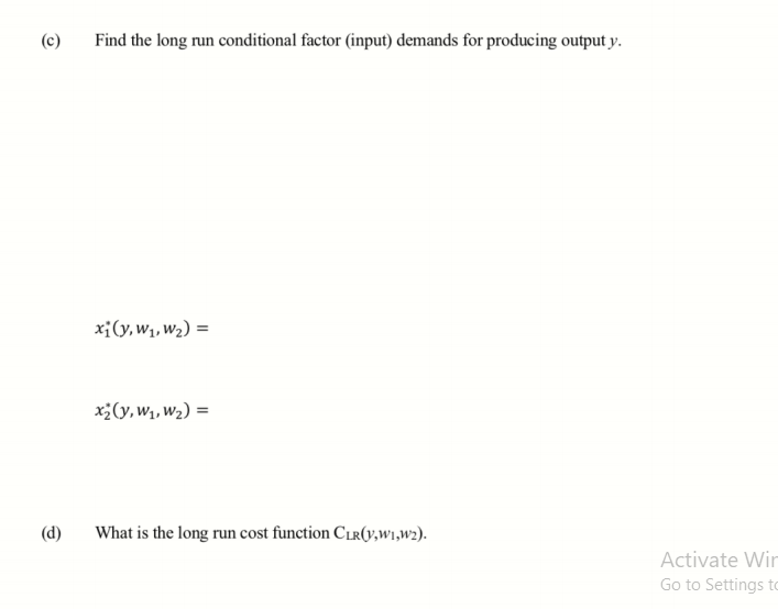 Solved IV. A firm has the production function f(x1,x2) = | Chegg.com