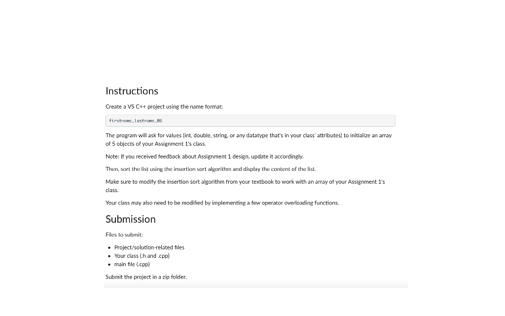 Solved Instructions Create A Vs C Project Using The Name