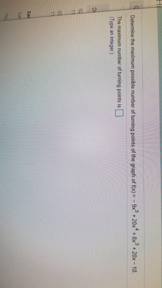 Solved Determine the maximum possible number of turning | Chegg.com