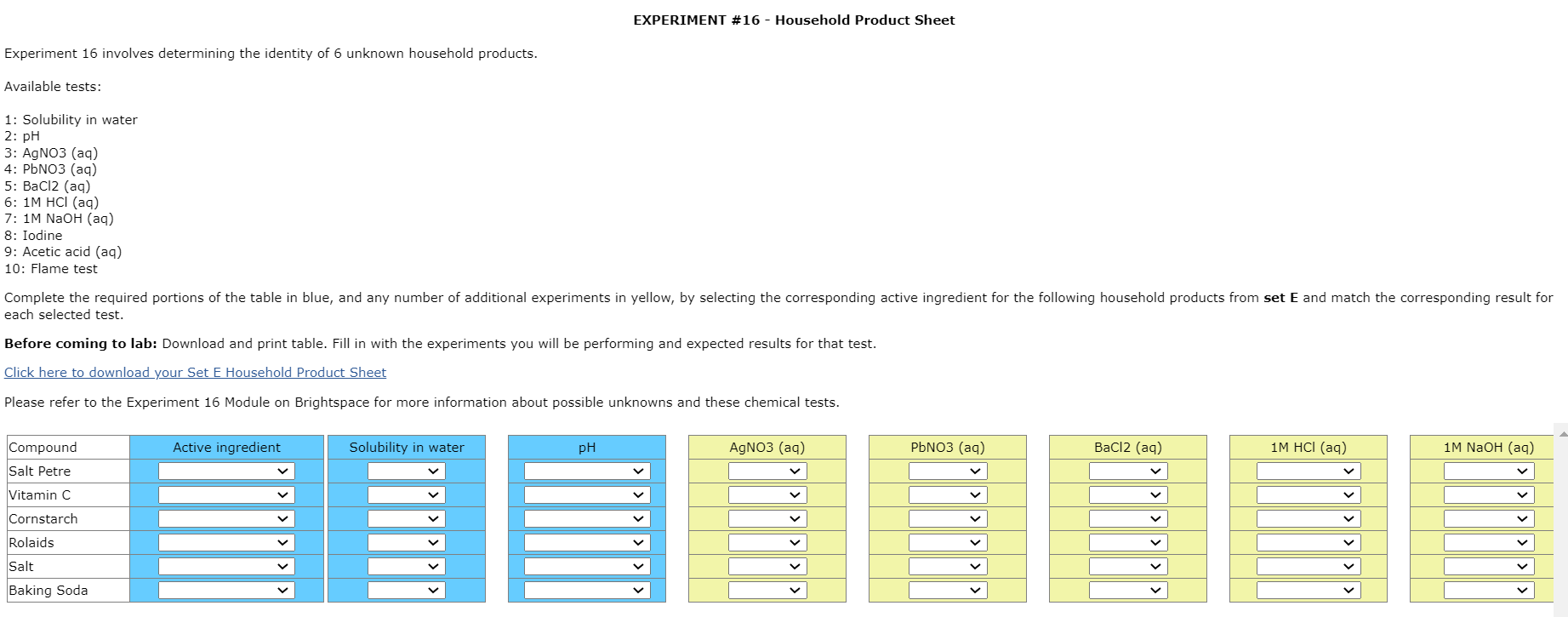 Solved Experiment 16 involves determining the identity of 6 | Chegg.com