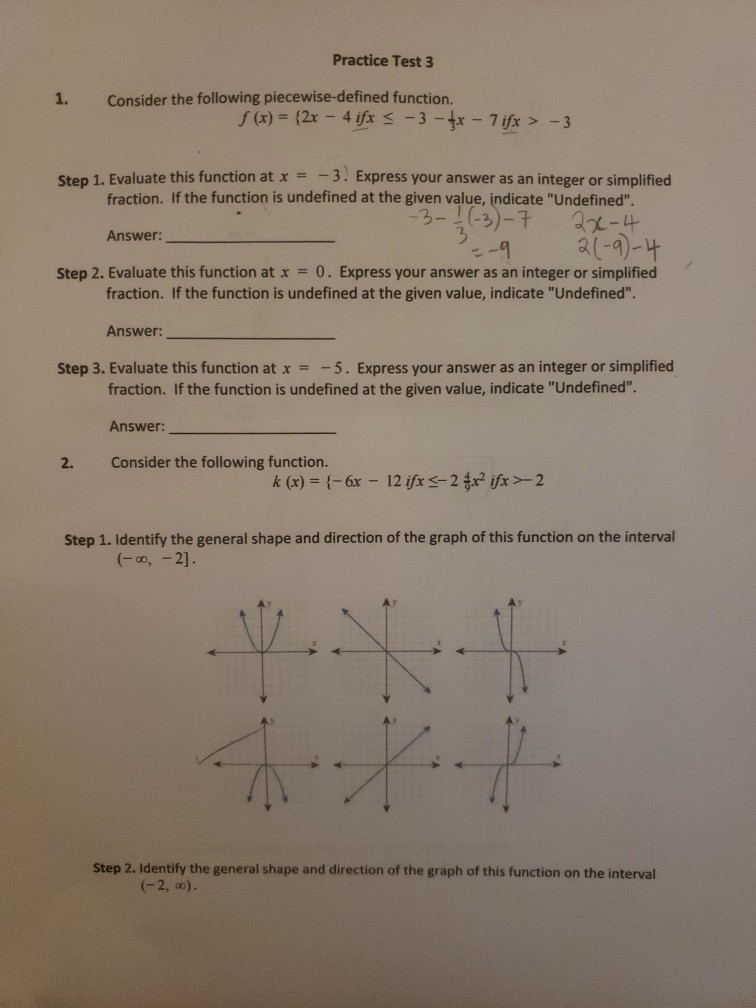 Solved Practice Test 3 1. Consider the following | Chegg.com