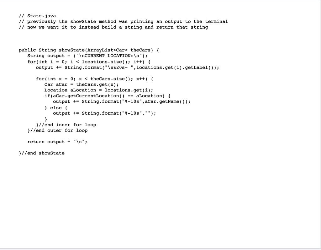 CS1341 - Lab 8 Assignment Overview In Lab 7 you added | Chegg.com
