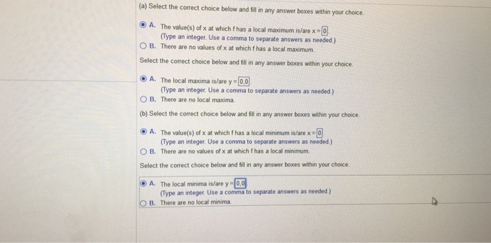 Solved (a) Select the correct choice below and fill in any | Chegg.com