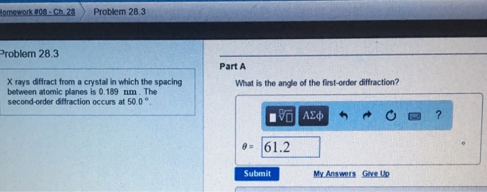 Solved X rays diffract from a crystal in which the spacing | Chegg.com