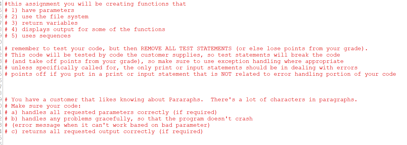 Solved This Assignment You Will Be Creating Functions That 3491