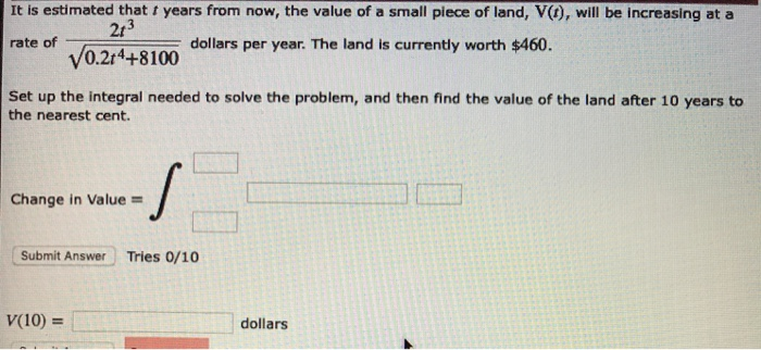 Solved It is estimated that t years from now, the value of a | Chegg.com