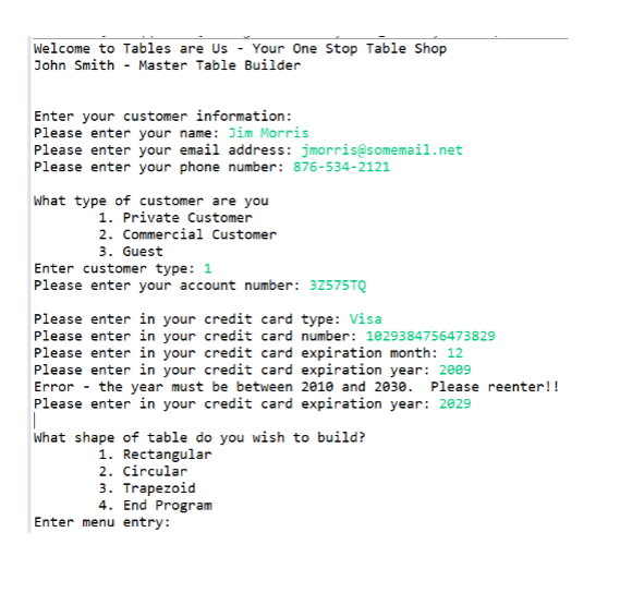 Welcome to Tables are Us - Your One Stop Table Shop | Chegg.com