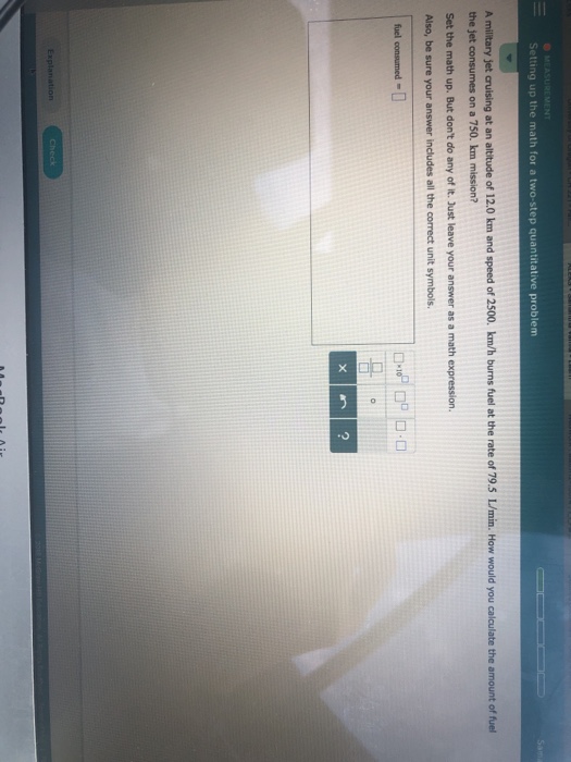 Solved MENT Setting up the math for a two-step quantitative | Chegg.com