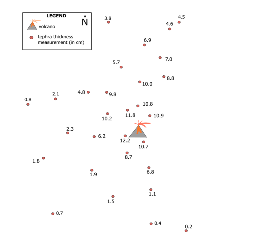 Solved (a) Draw and label isopach lines that represent a | Chegg.com