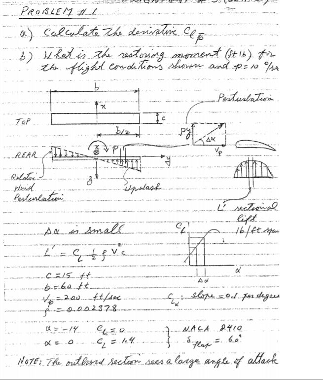 Problem 1 An aircraft has experienced disturbance | Chegg.com