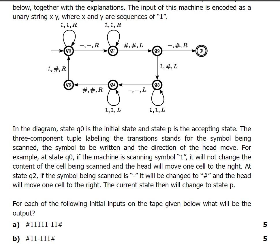 Solved below, together with the explanations. The input of | Chegg.com