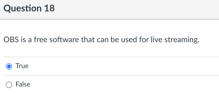 Solved OBS is a free software that can be used for live | Chegg.com