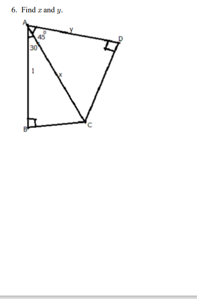 Solved 6. Find x and y. | Chegg.com