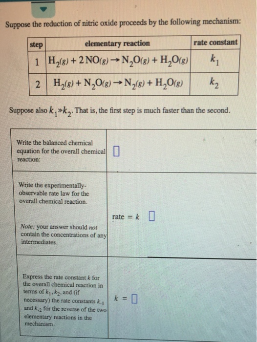 Solved Suppose the reduction of nitric oxide proceeds by the | Chegg.com Solved Suppose the reduction of nitric oxide proceeds by the | Chegg.com