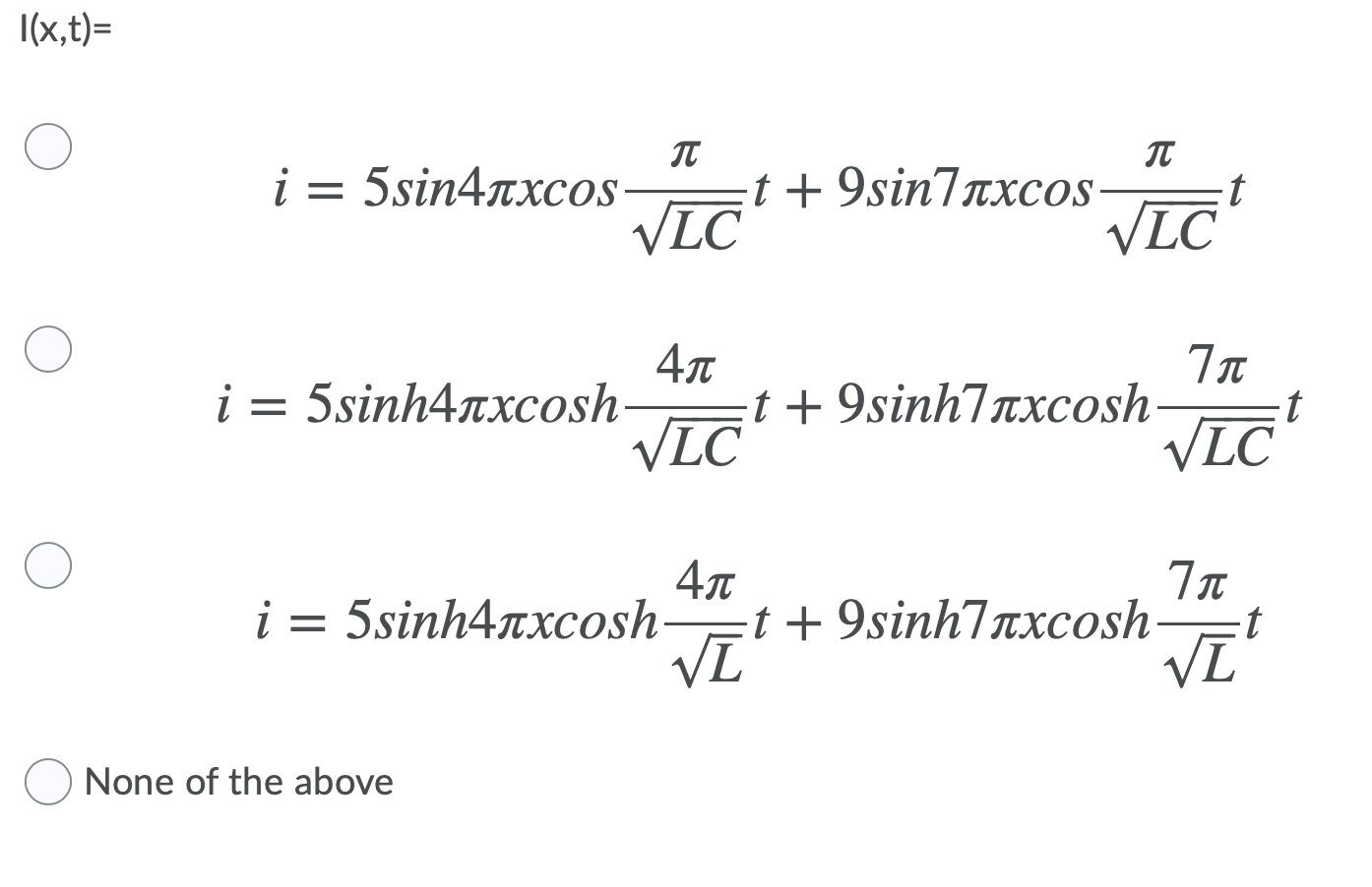 Solved Find the solution to the high frequency line equation | Chegg.com