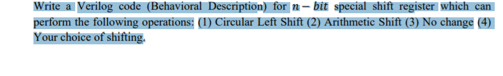 Solved Write a Verilog code (Behavioral Description) for | Chegg.com