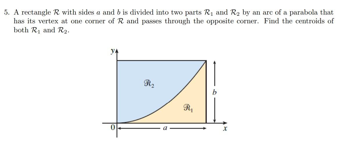 Solved 5. A rectangle R with sides a and b is divided into | Chegg.com