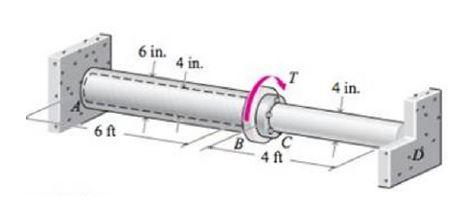 Solved The shaft shown is made up of two sections, section | Chegg.com