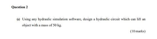 Solved (a) Using any hydraulic simulation software, design a | Chegg.com