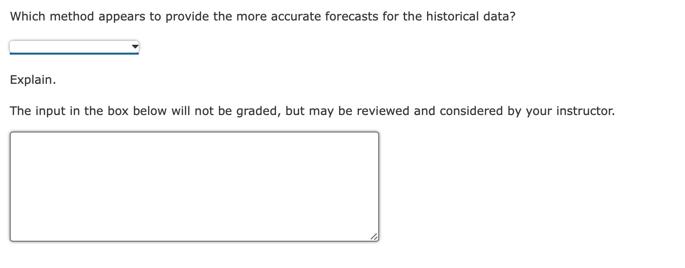 Solved Using the naïve method (most recent value) as the | Chegg.com