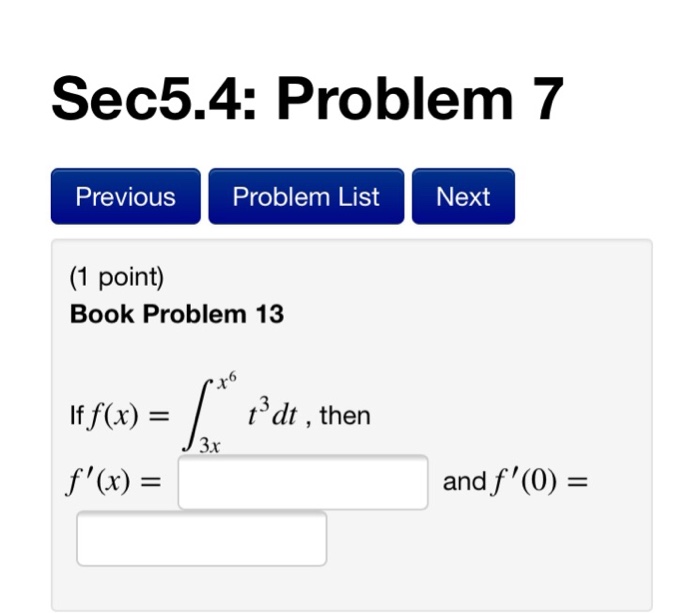 Solved (1 point) Book Problem 1 Sketch the graph of the | Chegg.com