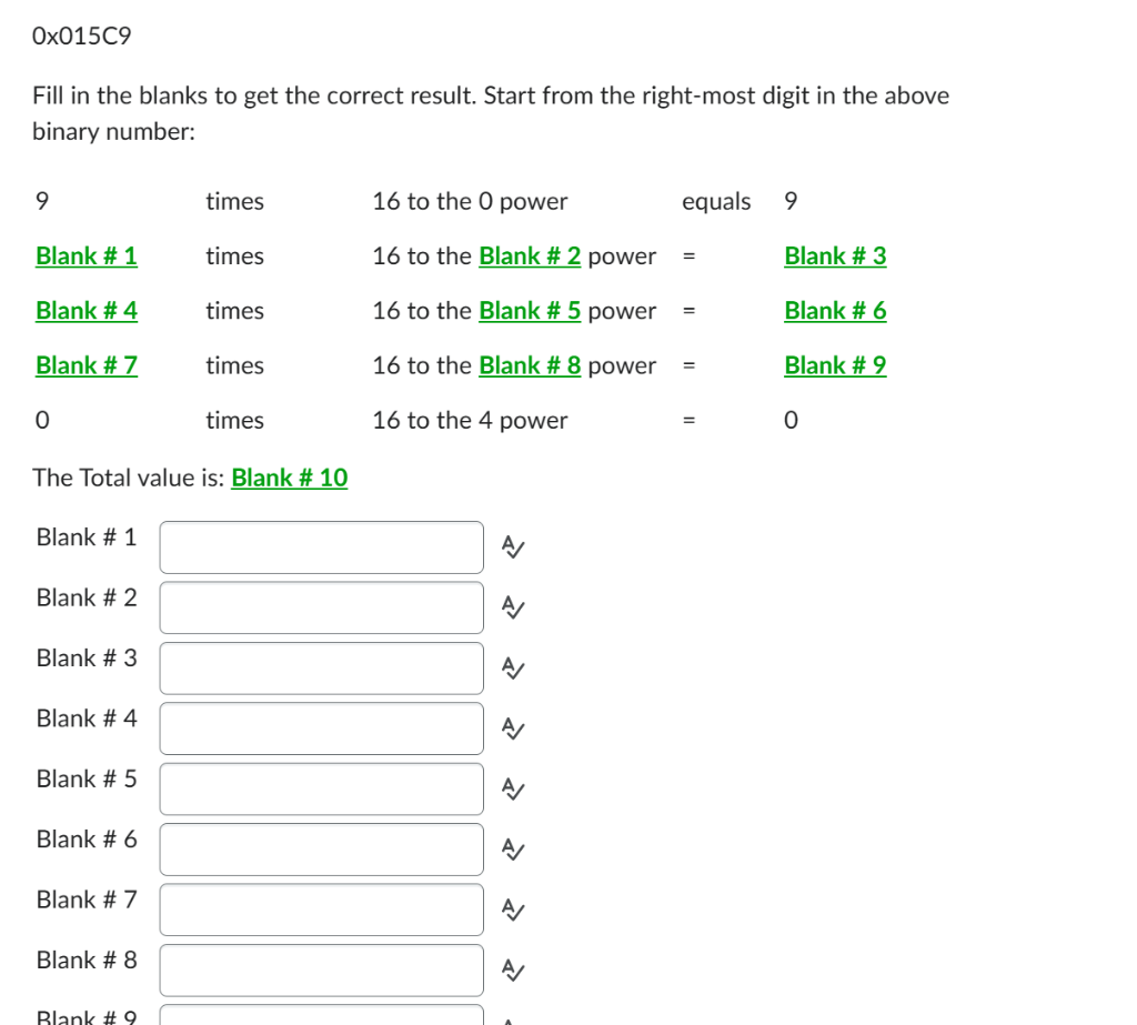 Solved Fill in the blanks to get the correct result. Start | Chegg.com