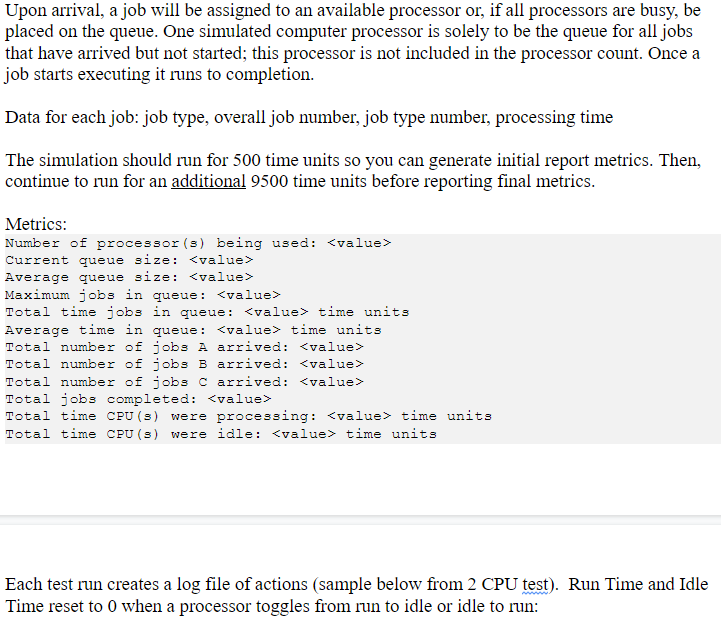 The program simulates a computer with multiple | Chegg.com
