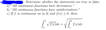 Solved Determine whether the statements are true or false. | Chegg.com