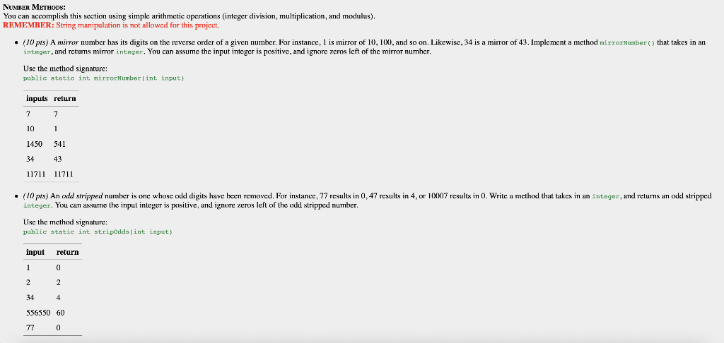 Solved NUMBER METHODS: You can accomplish this section using | Chegg.com