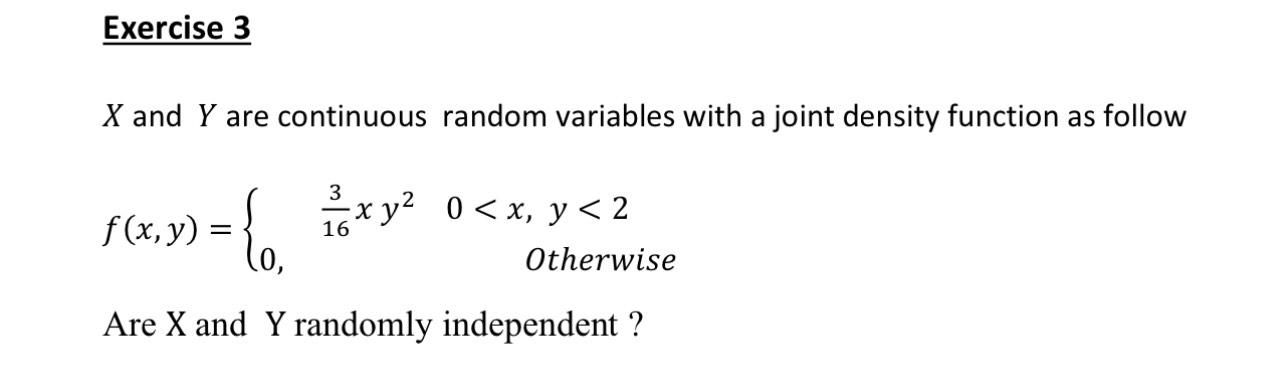 Solved X and Y are continuous random variables with a joint | Chegg.com