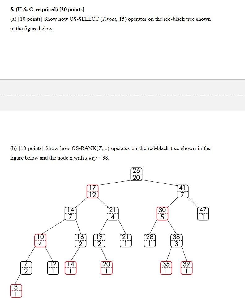 5. (U \& G-required) [ 20 points] (a) [10 points ] | Chegg.com