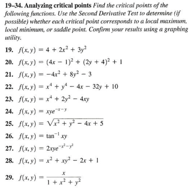Solved 19-34. ﻿Analyzing critical points Find the critical | Chegg.com