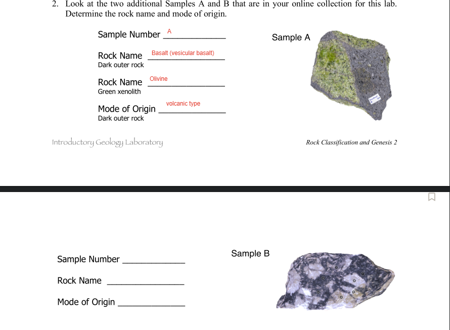 Solved 2. Look at the two additional Samples A and B that | Chegg.com