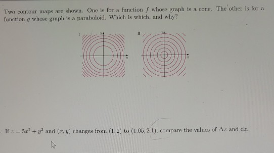 Solved Two contour maps are shown. One is for a function f | Chegg.com