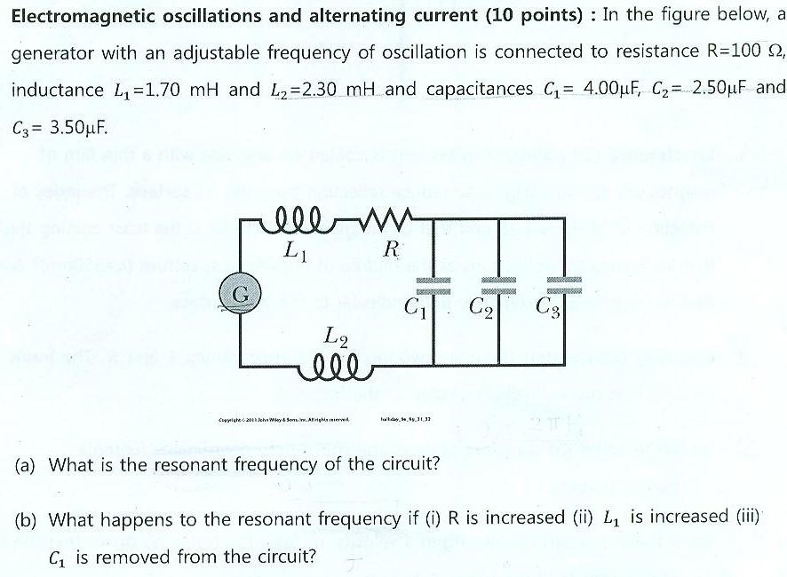 Solved Electromagnetic oscillations and alternating current | Chegg.com