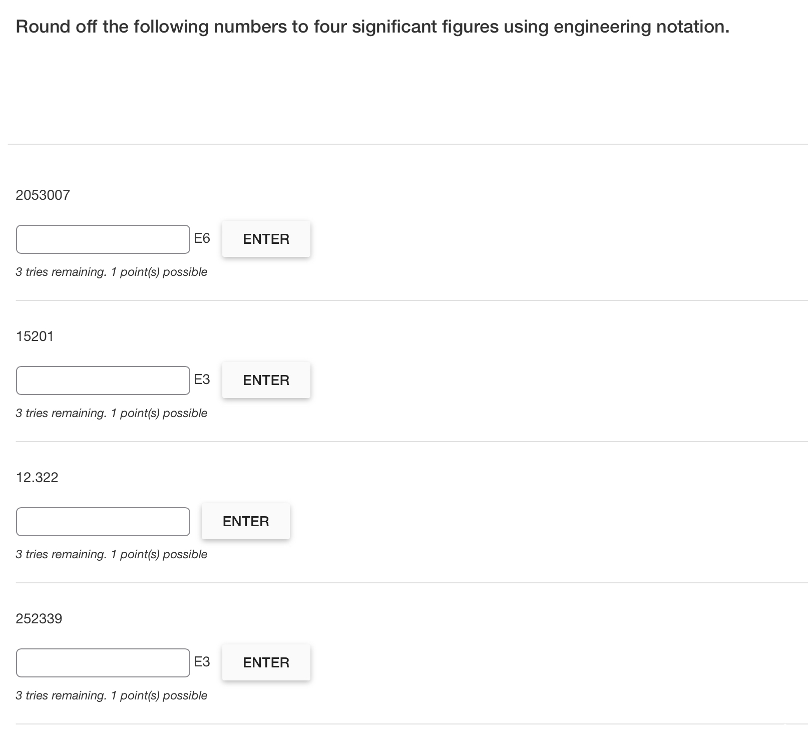 Solved Round off the following numbers to four significant | Chegg.com