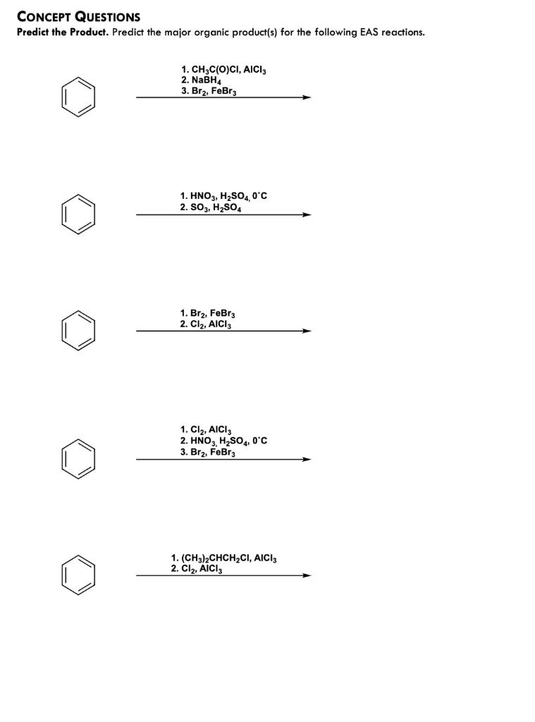 Solved CONCEPT QUESTIONS Predict the Product. Predict the | Chegg.com