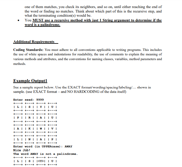 Project Objectives - Using recursion to solve a | Chegg.com