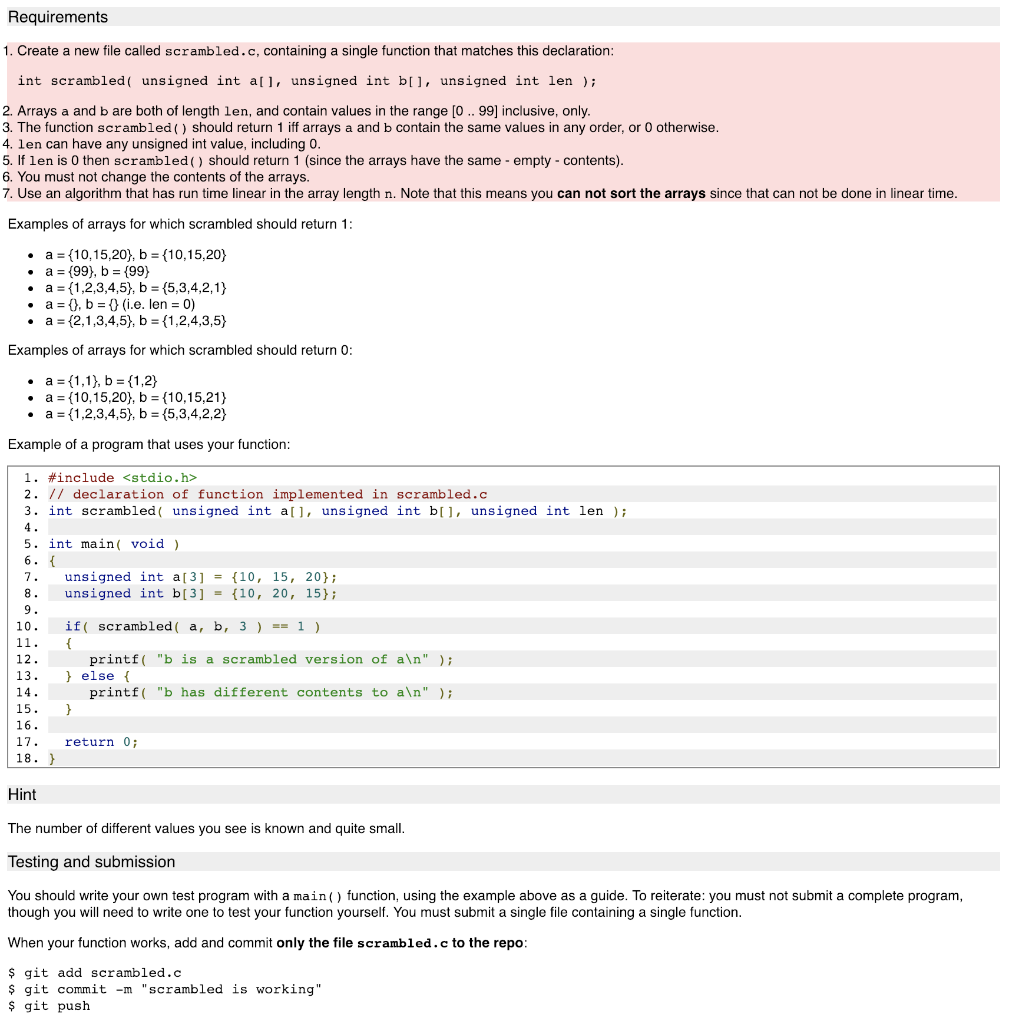 Solved Ques) write a program in c which meets the following | Chegg.com