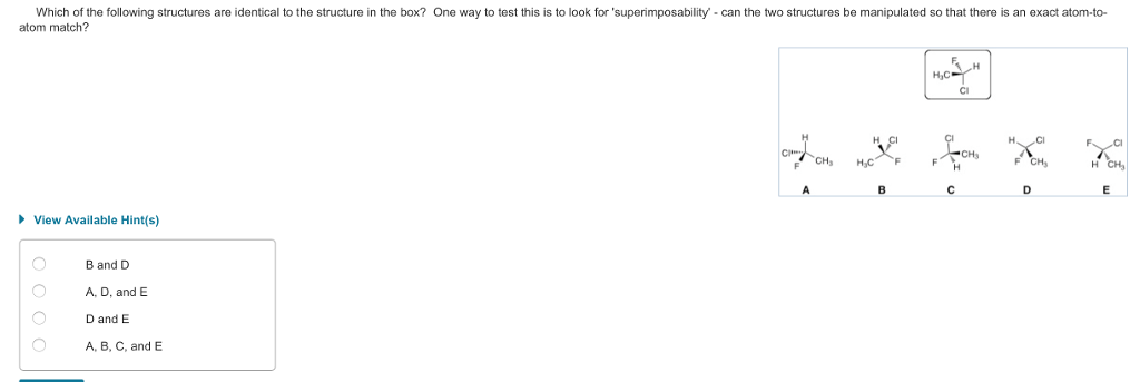 Solved Which of the following structures are identical to | Chegg.com